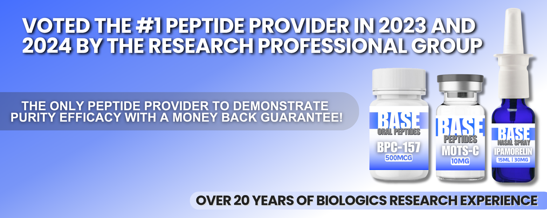 Base Peptides: The best in Weight Loss, Healing, Longevity & Strength!