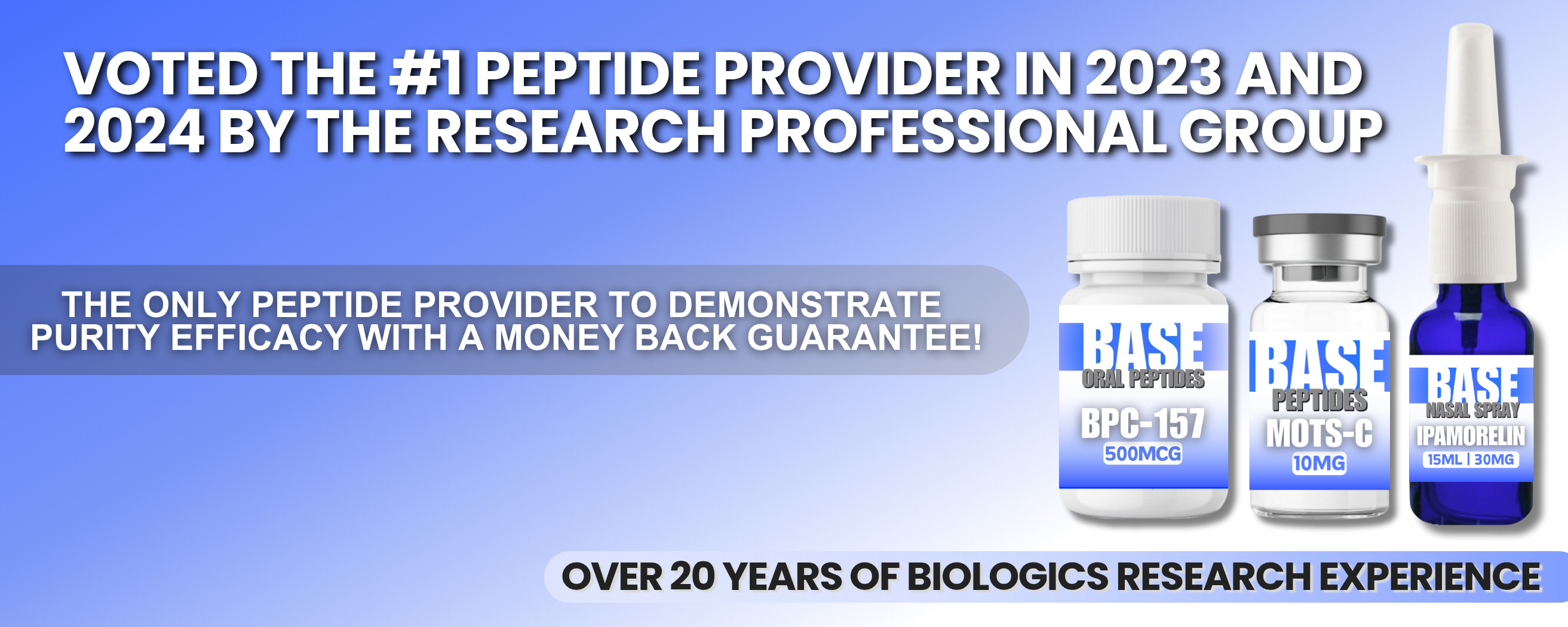 Base Peptides: The best in Weight Loss, Healing, Longevity & Strength!